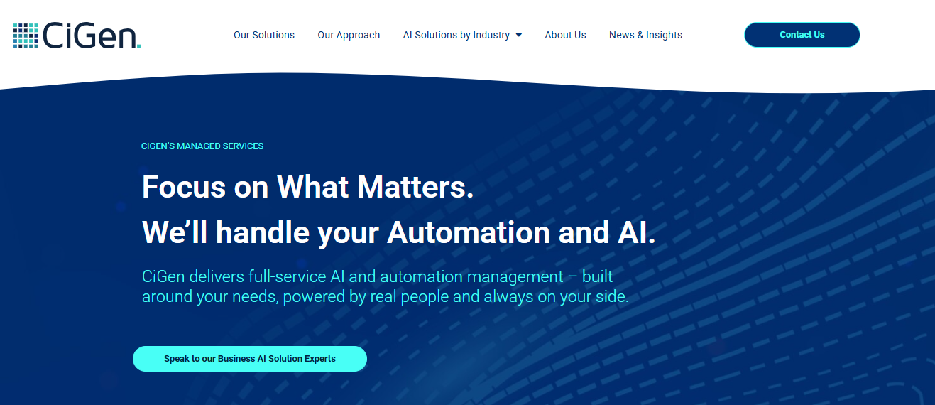 Managed Services for Automation & AI | CiGen Australia